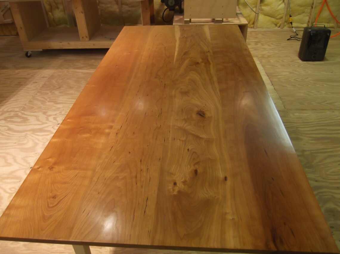 Cherry and Curly Maple Kitchen Table - Etsy