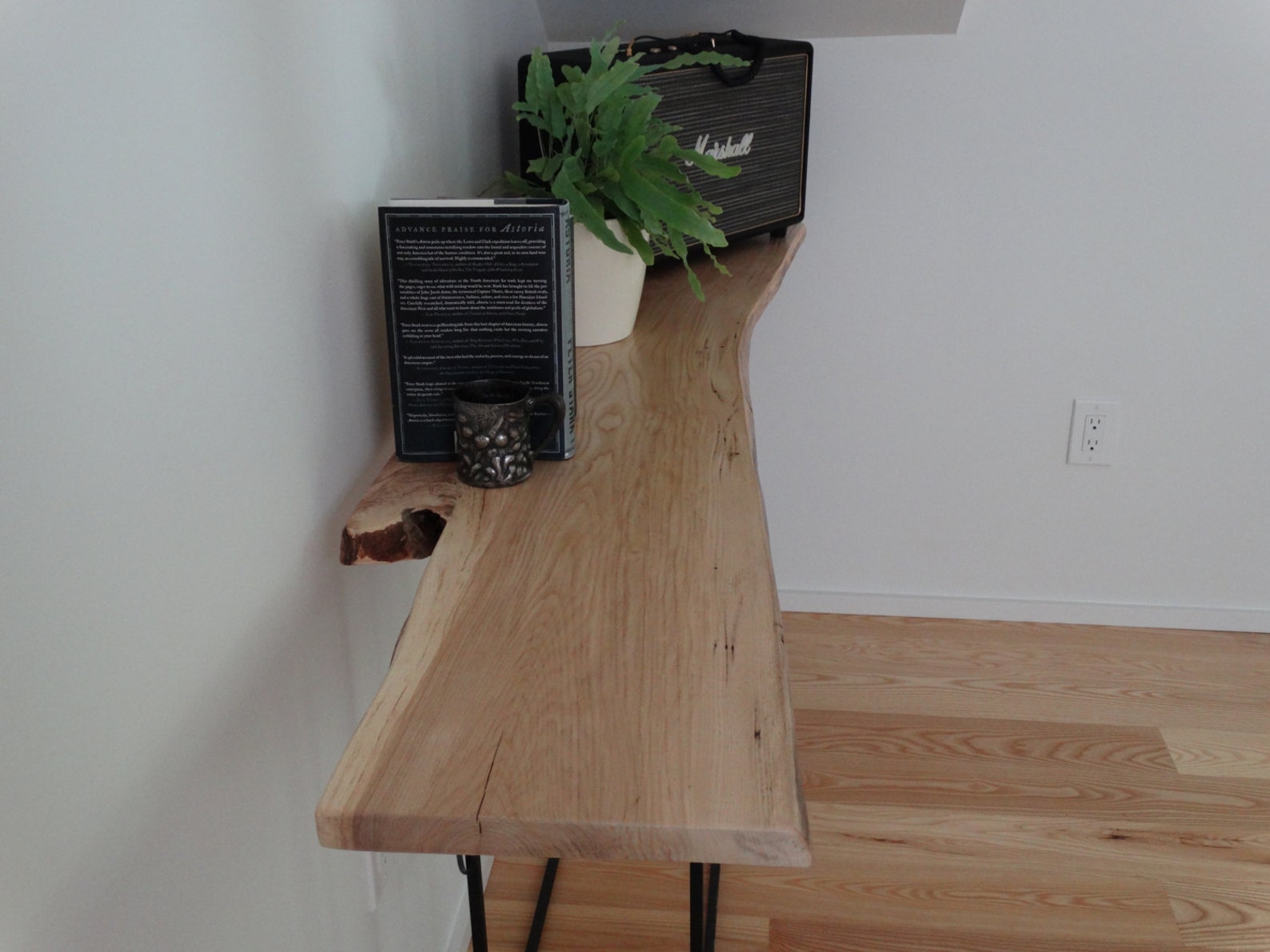 Custom Built Ash or Cherry Hall Table/console With a Blackened | Etsy