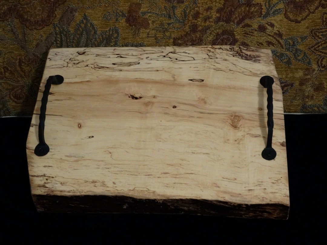 Serving Tray Made of Spalted Maple - Rustic Serving Tray - Natural Edge ...