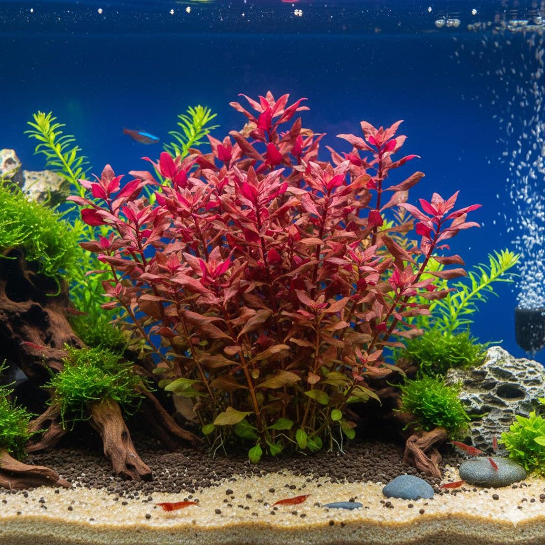 Alternanthera Reineckii 'scarlet Temple' Bundle | Vibrant Red Aquarium ...