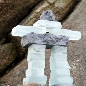 Inukshuk Glass and Stone / Inukshuk Verre Et Granite - Etsy
