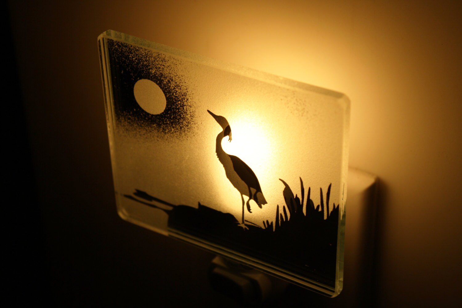 Nightlight Heron Night Light Veilleuse Heron Cabin - Etsy