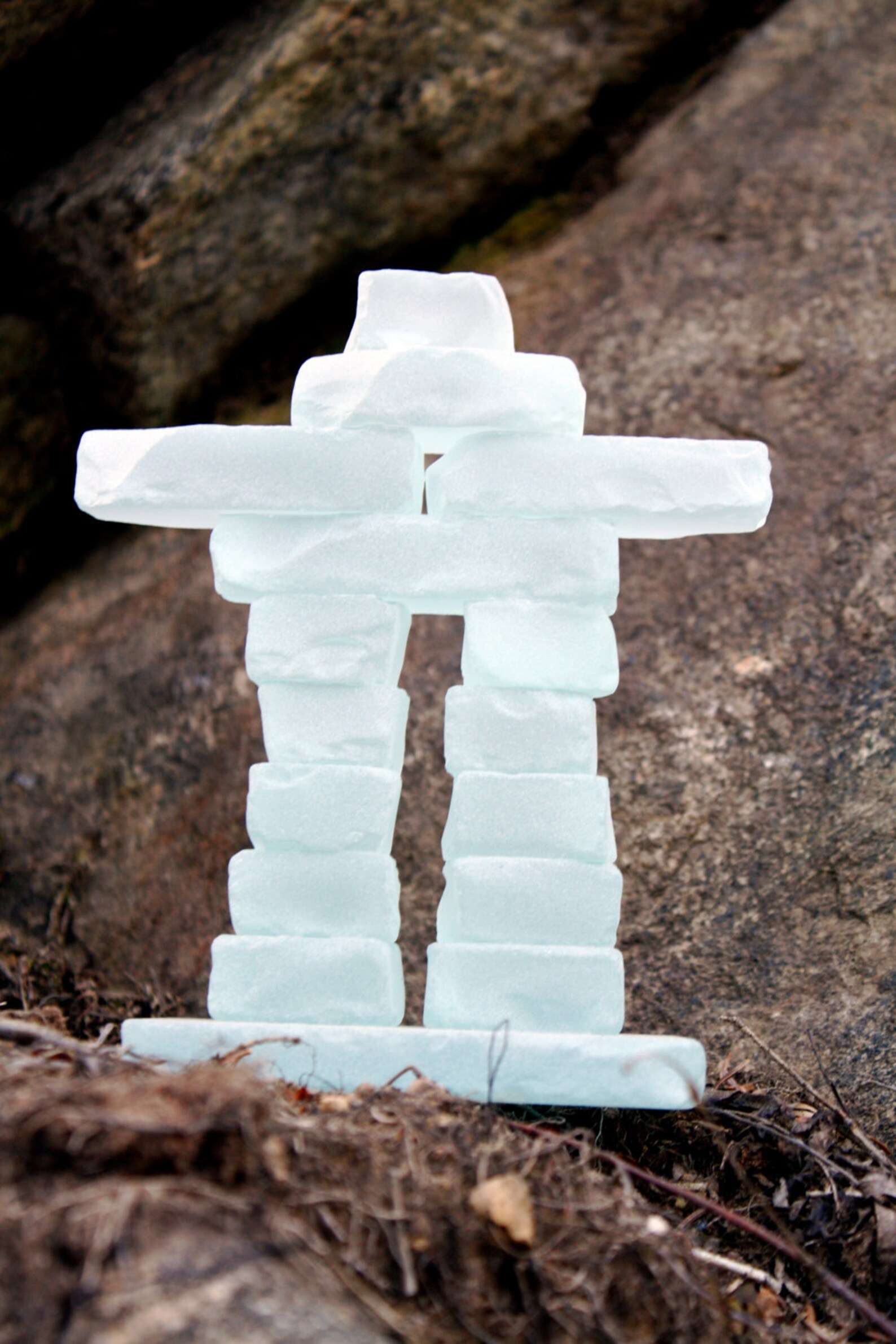 Inukshuk Sandblasted Glass / Inukshuk En Verre Sablé - Etsy