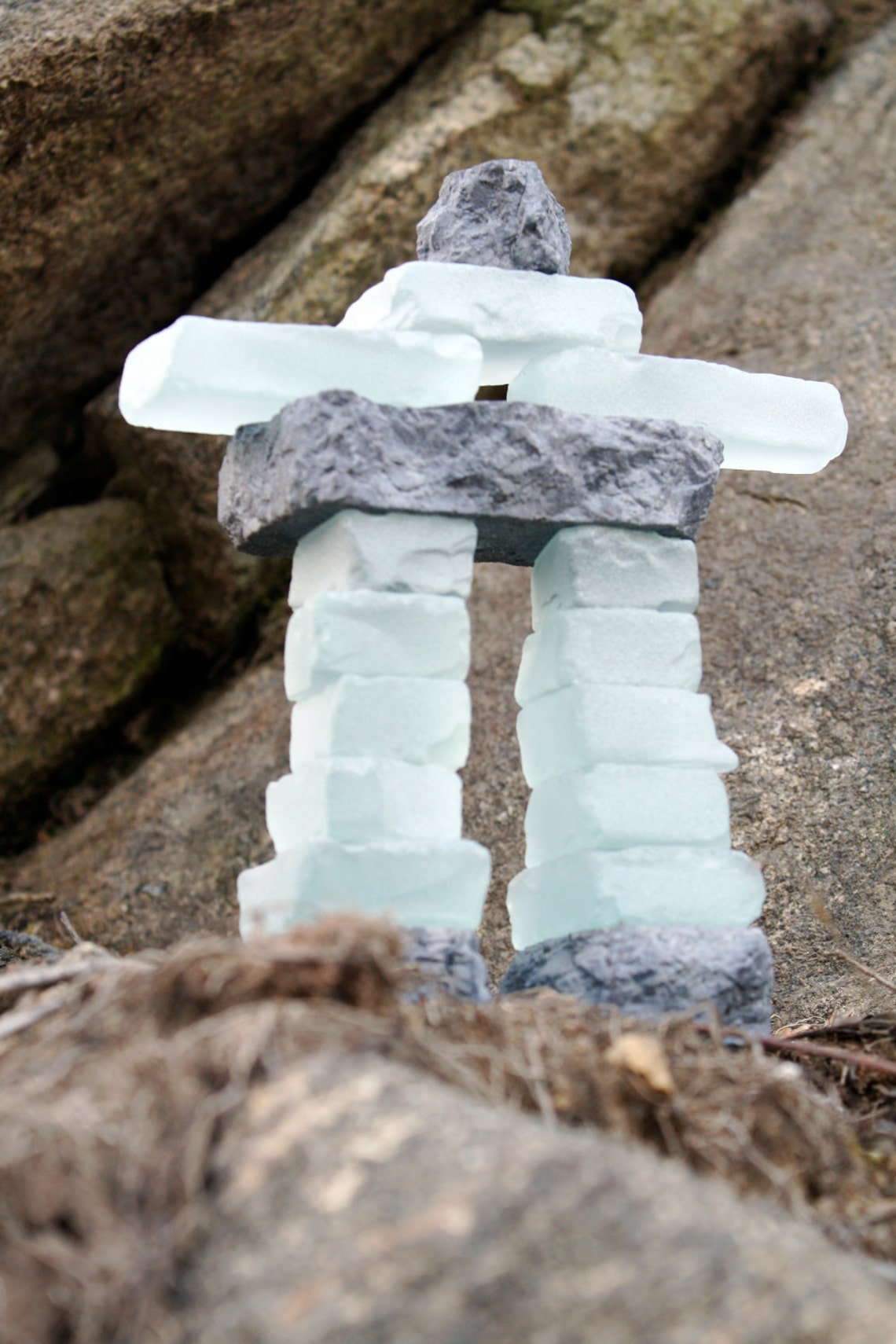 Inukshuk Glass and Stone / Inukshuk Verre Et Granite - Etsy