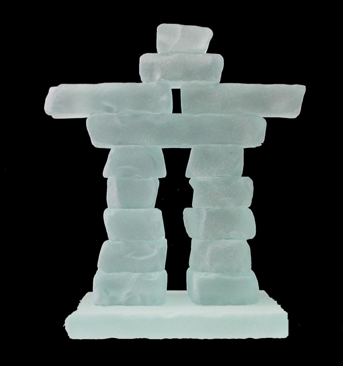 Inukshuk Sandblasted Glass / Inukshuk En Verre Sablé - Etsy