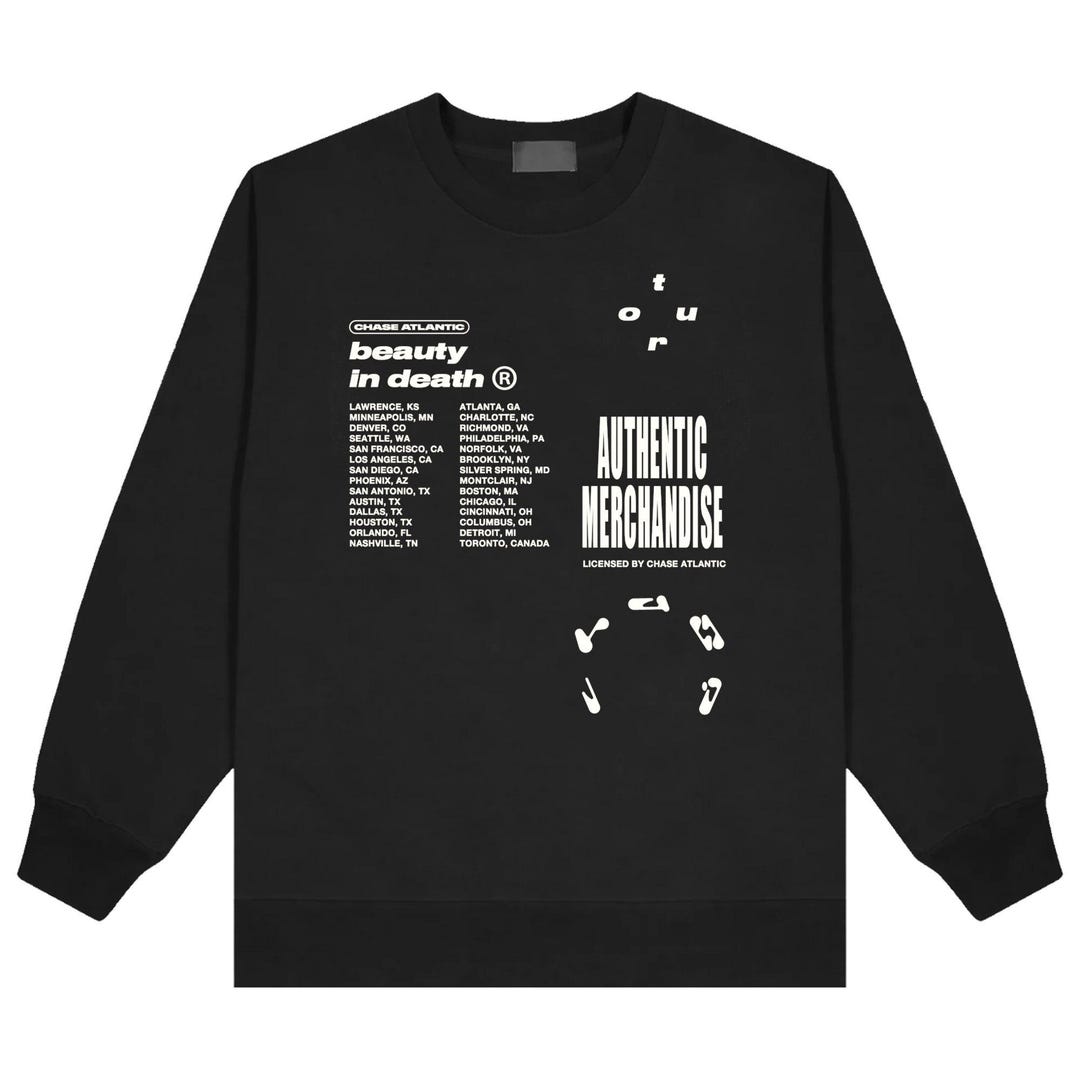 Chase Atlantic Merch Chase Atlantic Beauty in Death Tour for Men Youth ...