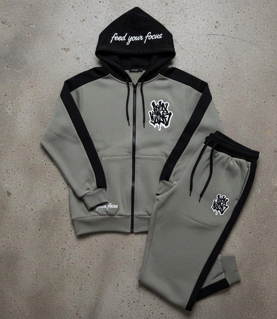 Men’s Oversized Tracksuit Set | Streetwear Jogger & Hoodie Combo | Gym ...