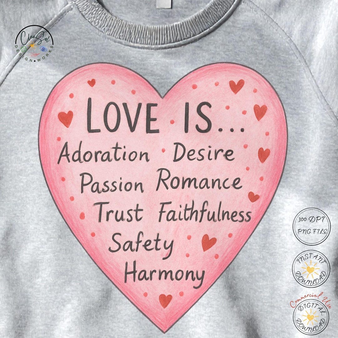 Love is Png,watercolor Valentine Download,heart Clipart,meaningful Love ...