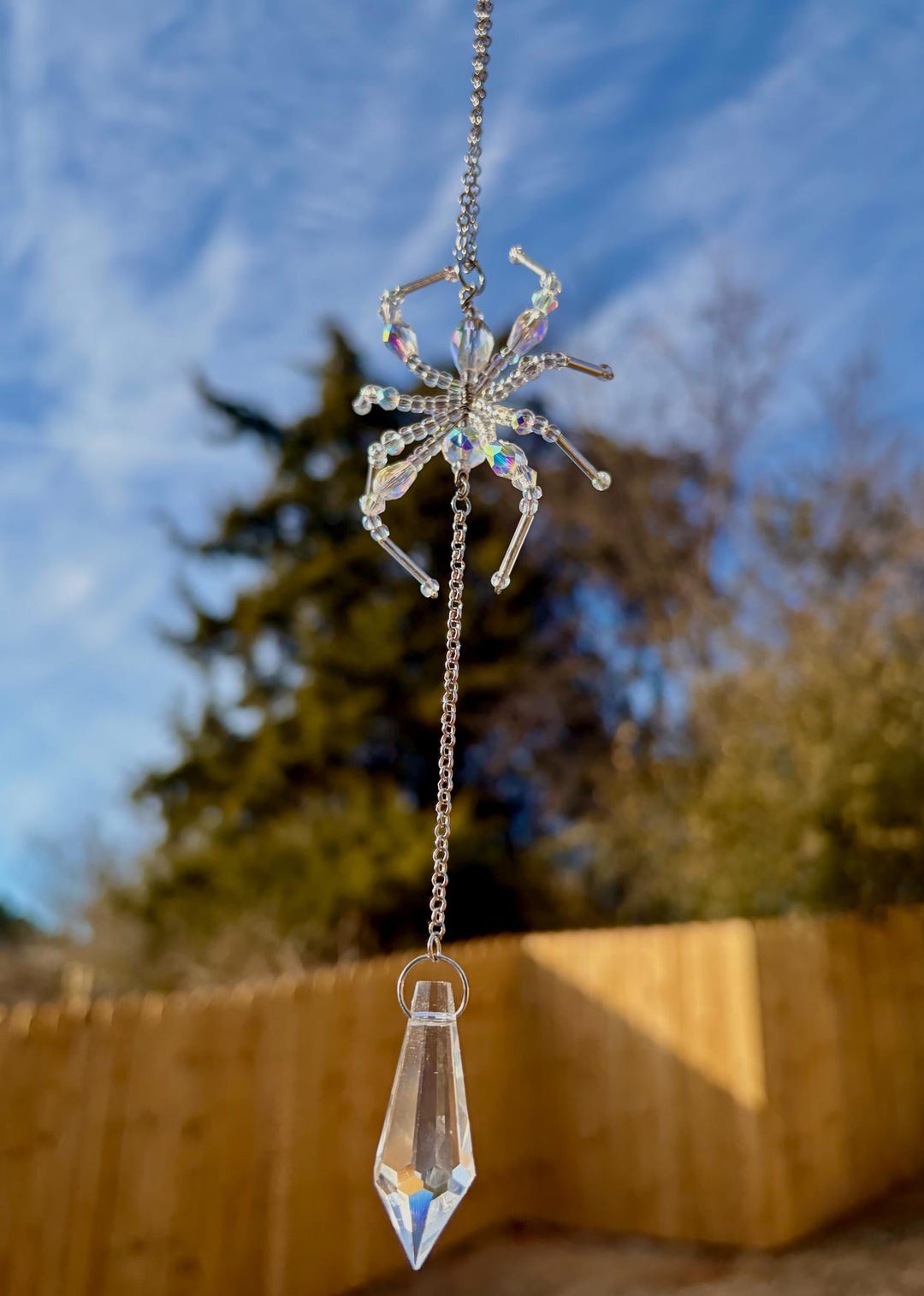 Aurora Crystal Spider Sun Catcher | Handmade Beaded Spider Window ...