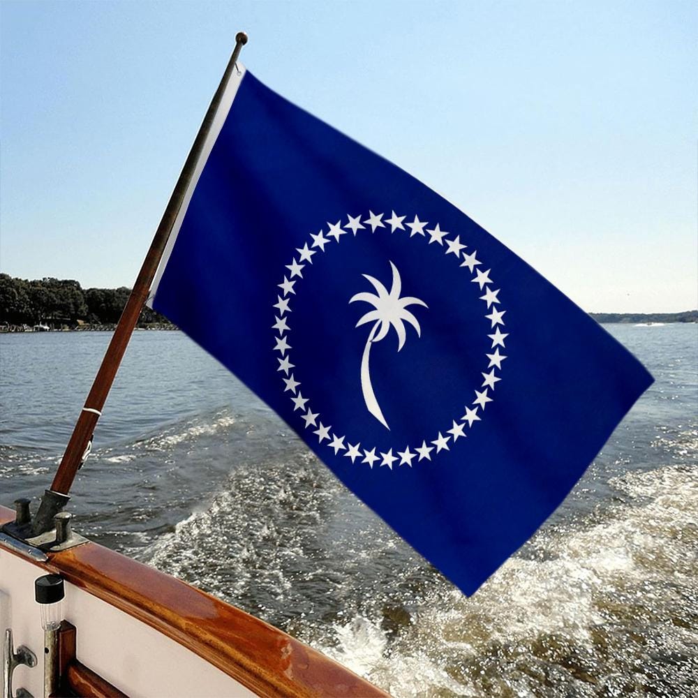 Island of Chuuk Flag Micronesia Flags Tapestry Banner Man Cave - Etsy