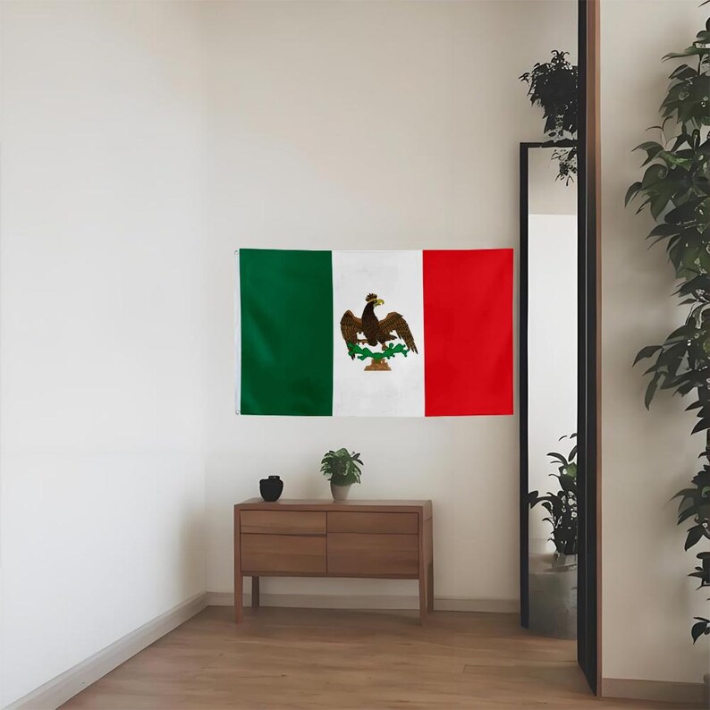 Mexico Flag Mexican Empire 1821 Flags Tapestry Banner Man Cave - Etsy