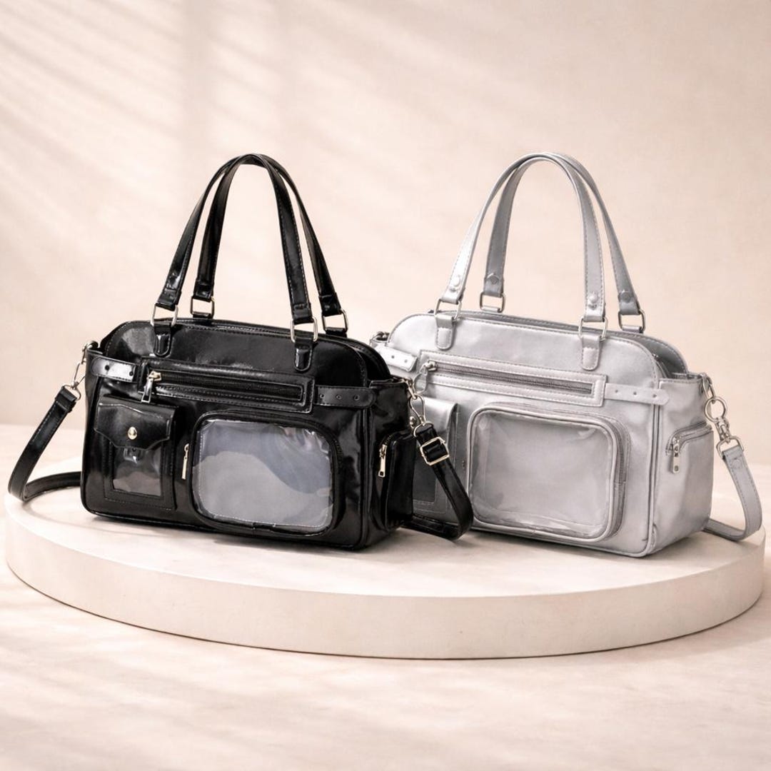 Ita Bag Transparent Crossbody Purse | Pin Display Shoulder Carrier ...