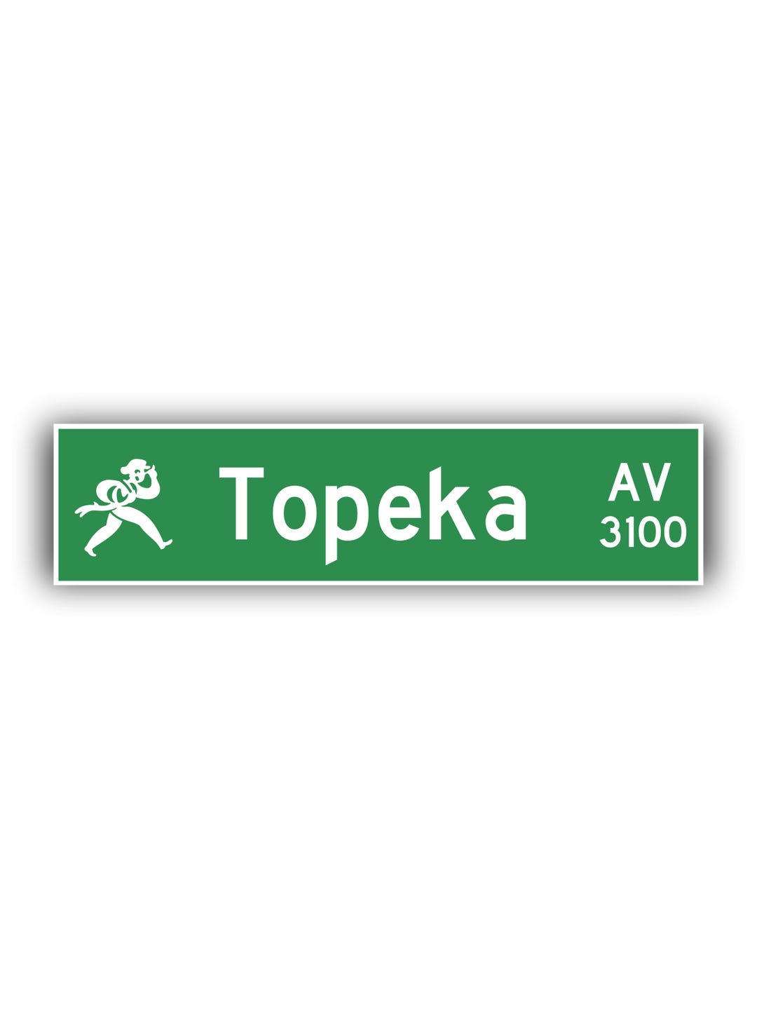 Topeka, KS - Handcrafted Customizable Aluminum Street Sign - Etsy