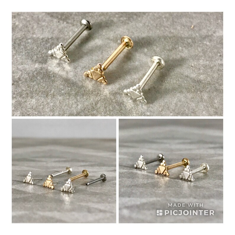 Tuli Nose Stud. 14k Gold Nose Stud. Threadless End Stud. Ear - Etsy