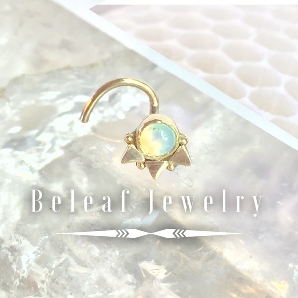 Opal Nose Ring - Etsy