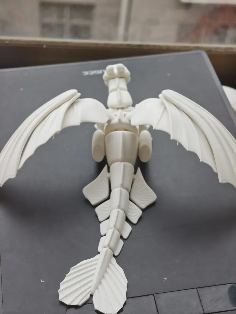 Articulated flexi Light Fury Dragon Print in Place --- 3D Printer Files ...
