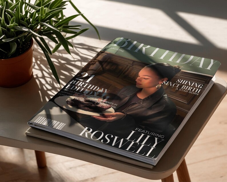 Personalized Birthday Magazine Template, Friend Gift (digital Download ...