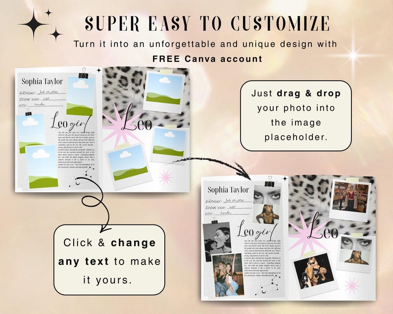 Personalized Birthday Magazine Template, Friend Gift (digital Download ...