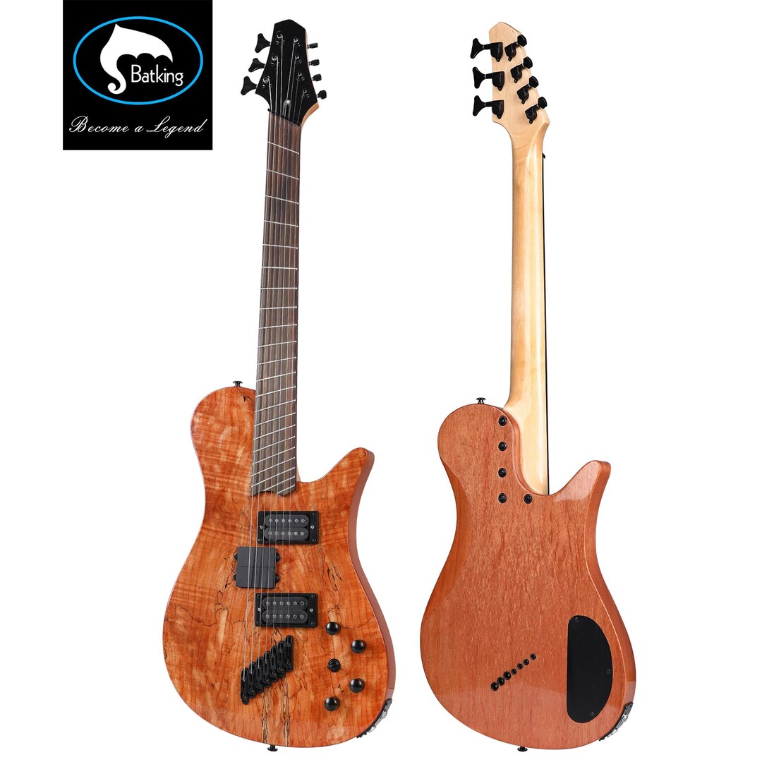 Fanned Fret 7string (3 Bass Strings+4 Guitar Strings) Electric Guitar ...