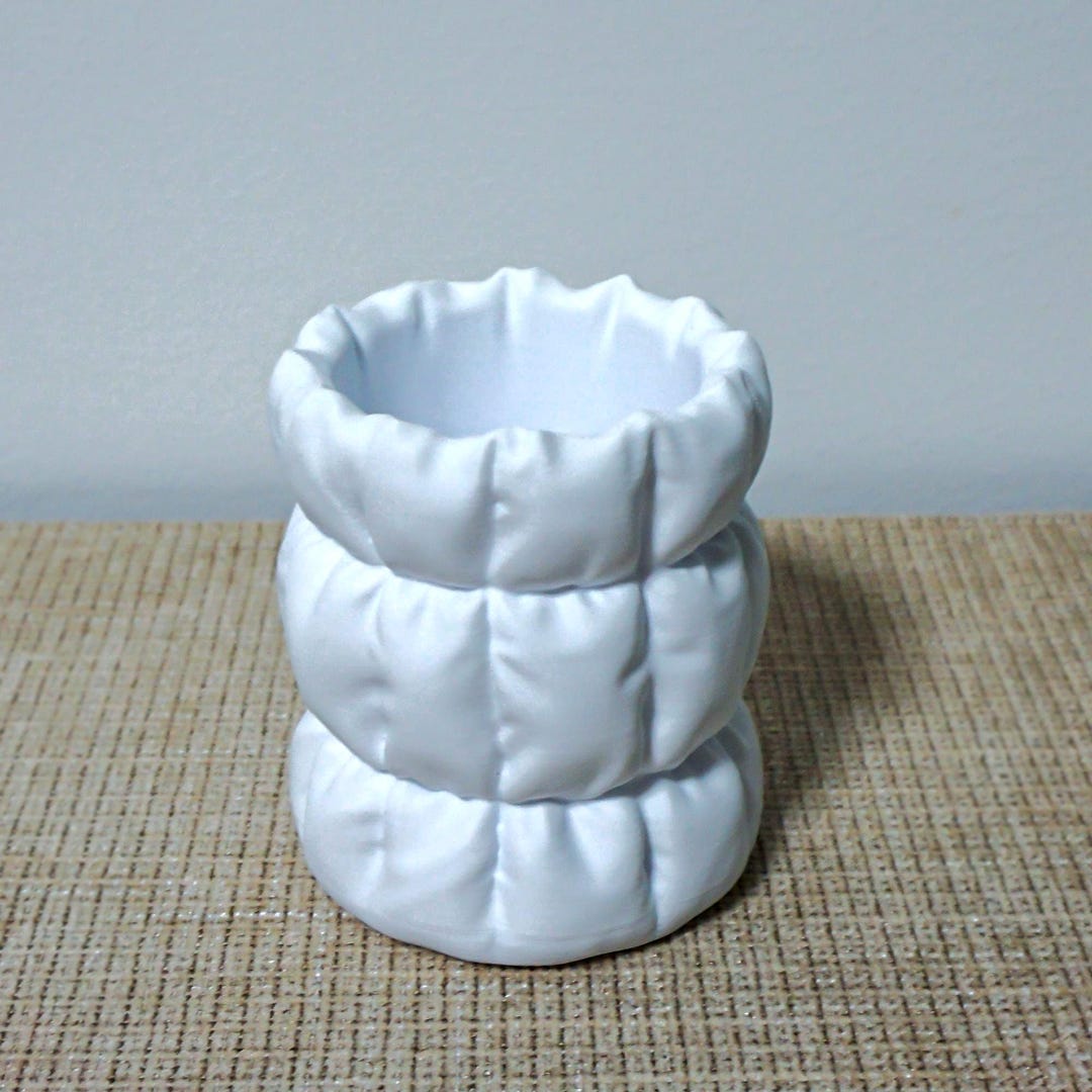 Puffer Jacket Pen Holder | 3D Printed Desk Organizer | Modern Puffy ...