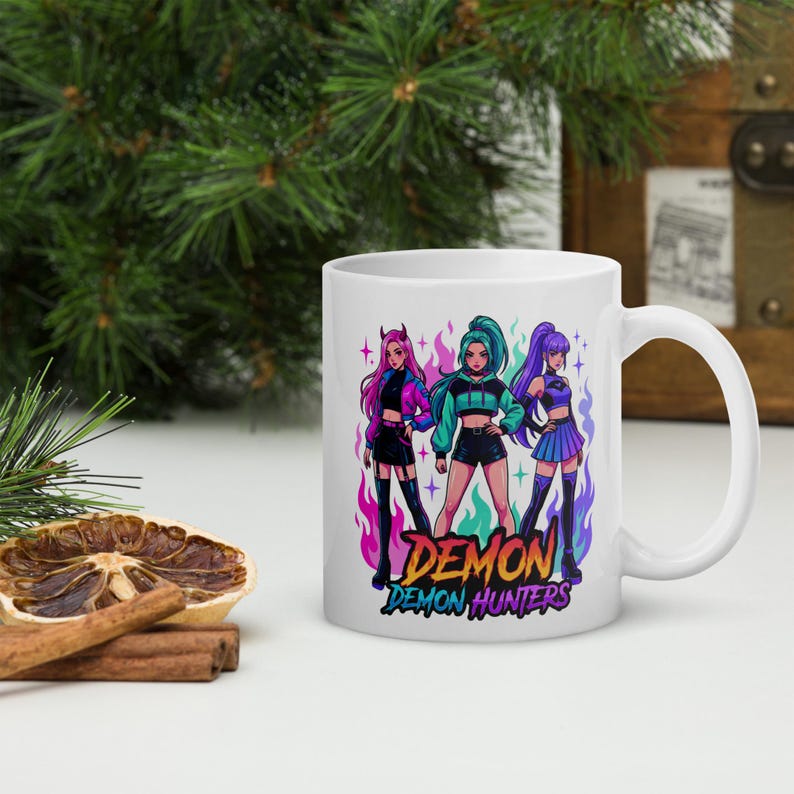 Demon Hunters Anime Mug • K-pop Aesthetic Coffee Cup • Demon Girl Gift ...