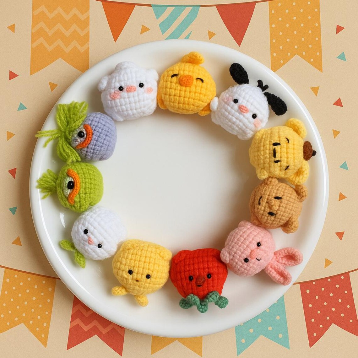 Cute Crochet Animal, Handmade Amigurumi Plush Bag Charms, Tiny Animal ...