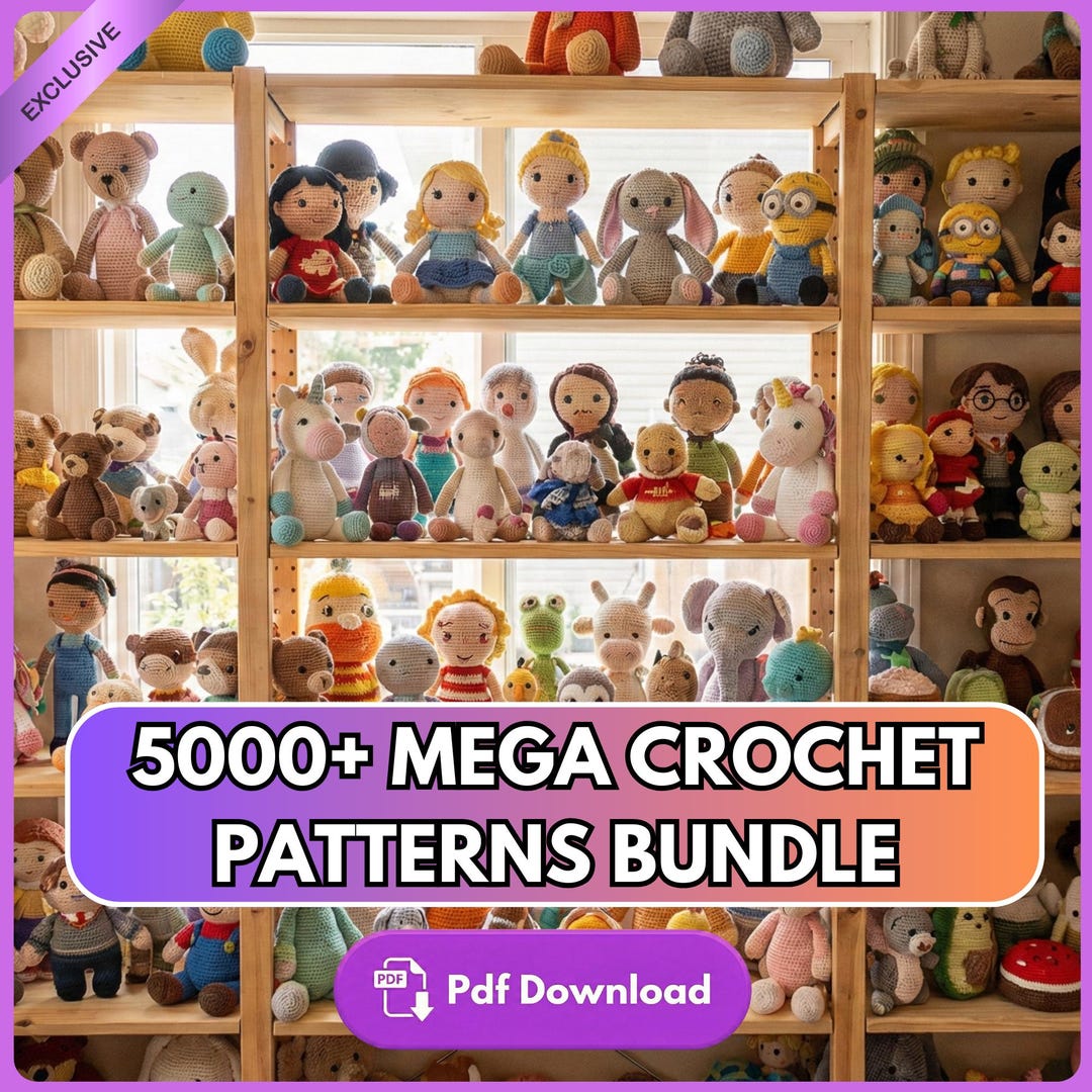 5000+ Crochet Patterns Mega Bundle | Amigurumi PDF Collection | DIY ...
