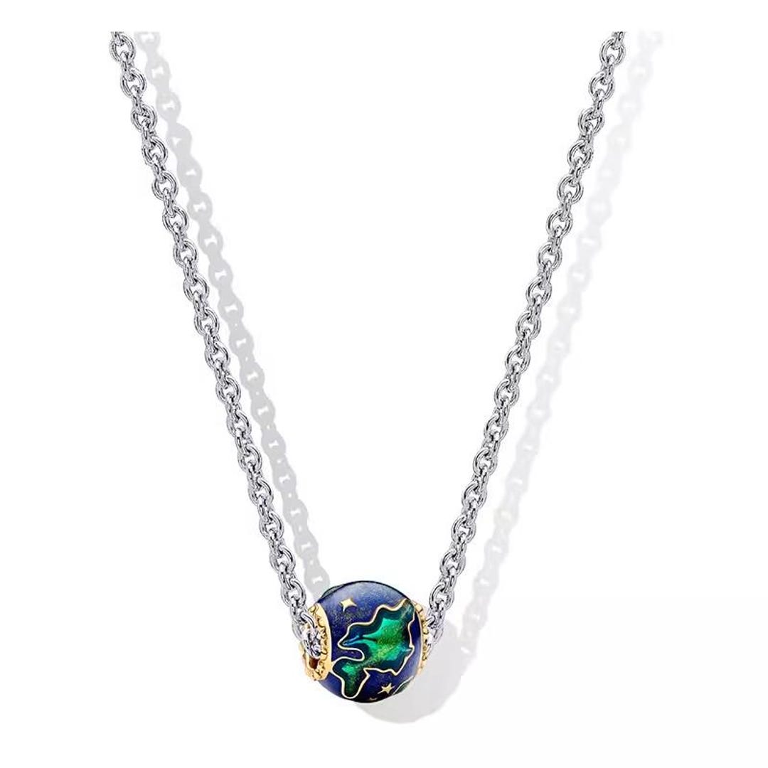 New Pandora Planet Earth Charm Necklace Set -45cm - Etsy