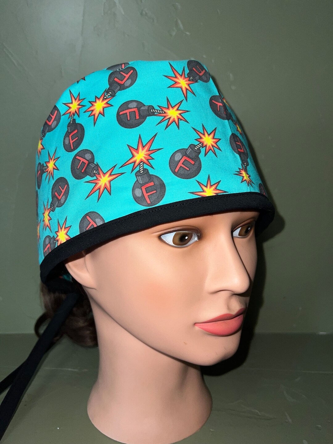 Male Scrub Cap With Ties - Etsy