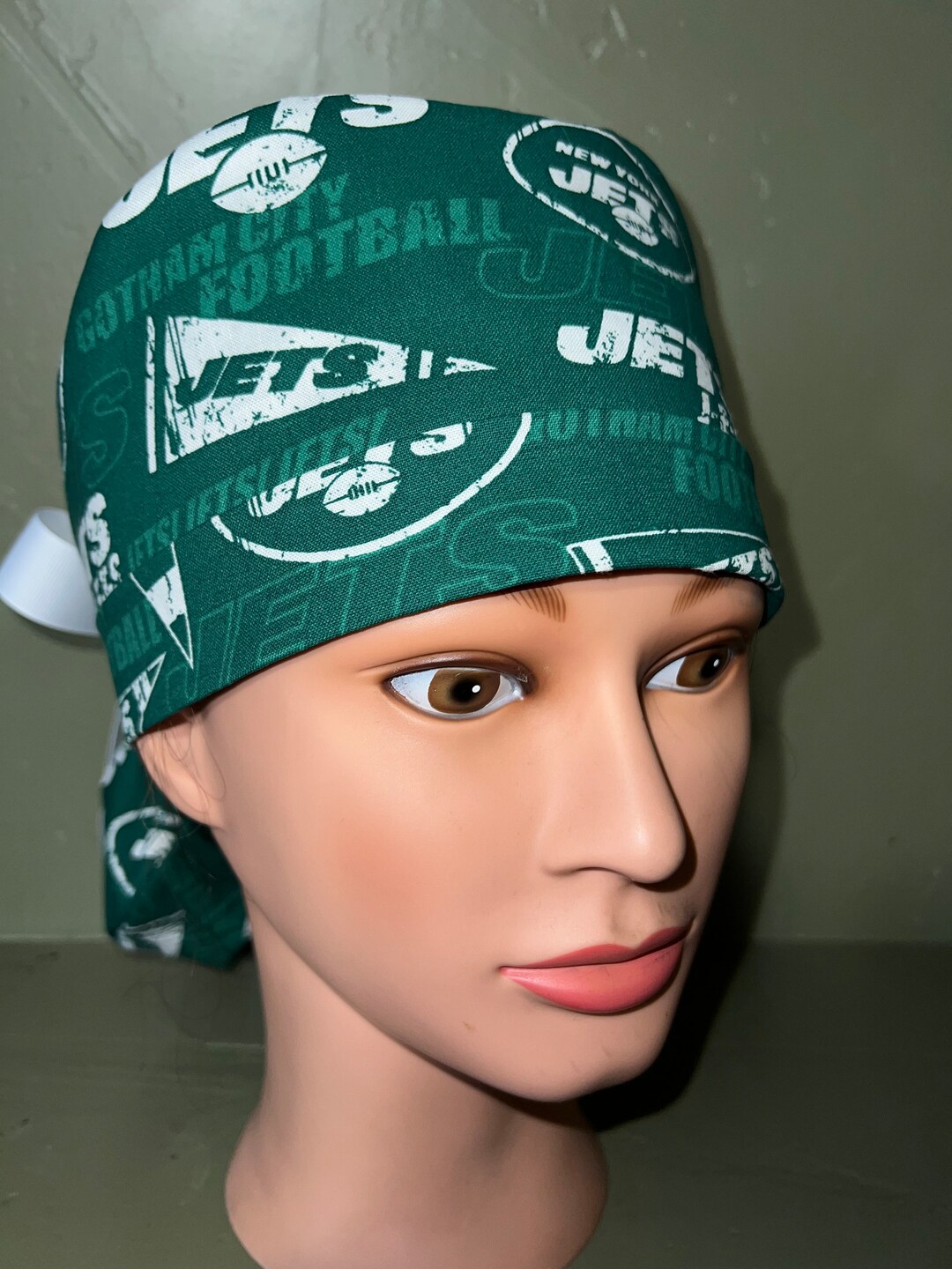 Ponytail Scrub Cap NFL NY Jets - Etsy
