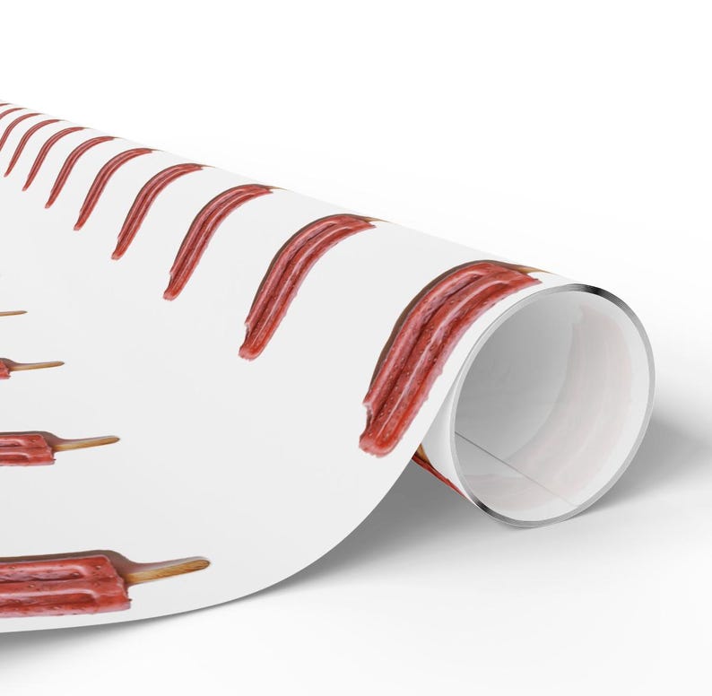Red Popsicle Pattern Wrapping Paper | Summer Ice Pop Gift Wrap for ...