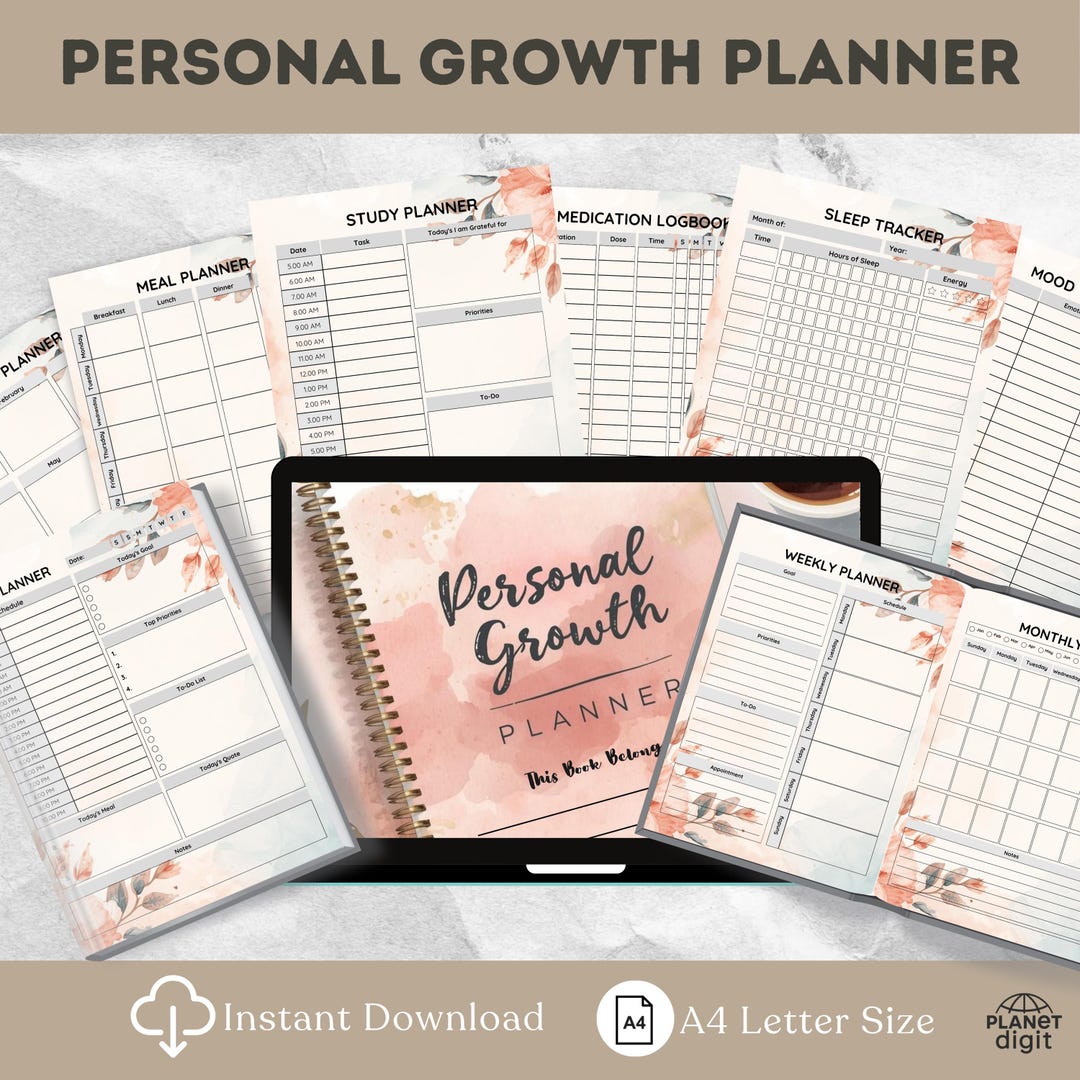 Personal Growth Tracker 2026 | All-in-one Habit and Goal Planner ...