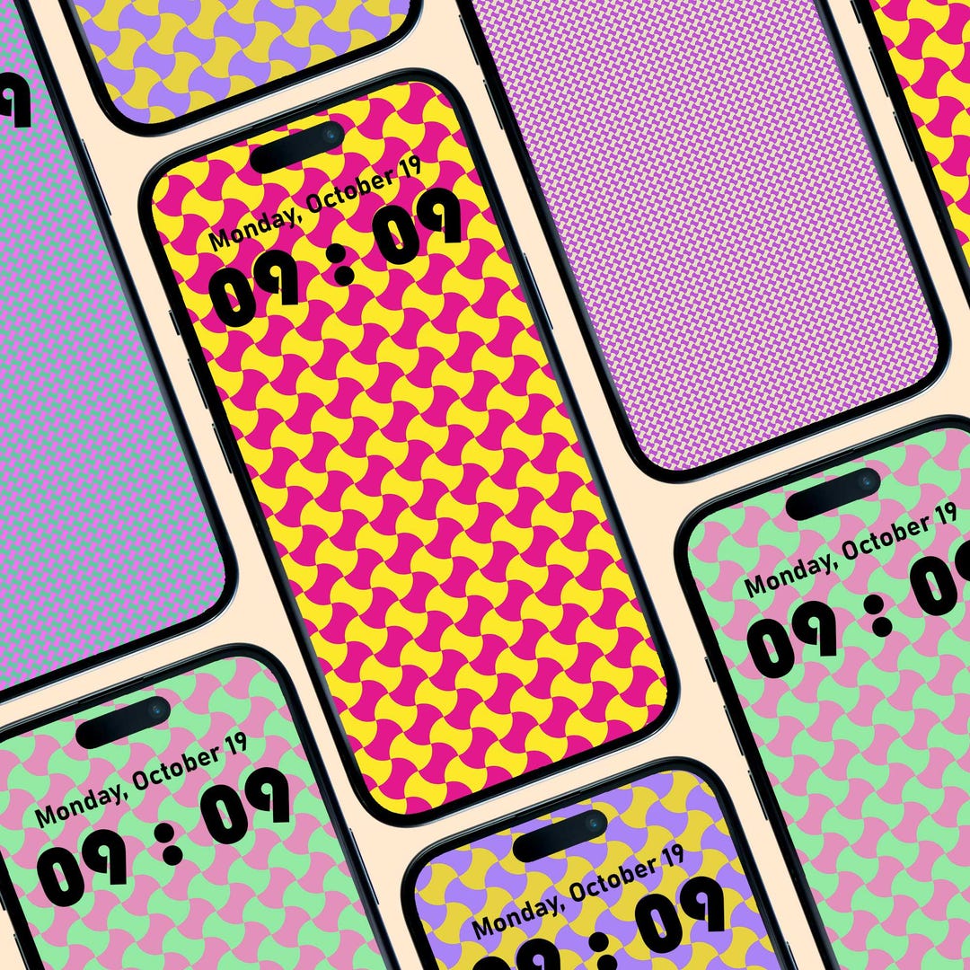Japanese Inspired Hourglass Motifs, Repeating Pattern Phone Wallpaper ...
