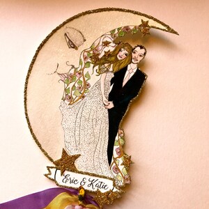 Wedding Cake Topper Wedding Portrait Cake Topper Hand Painted Portrait ...