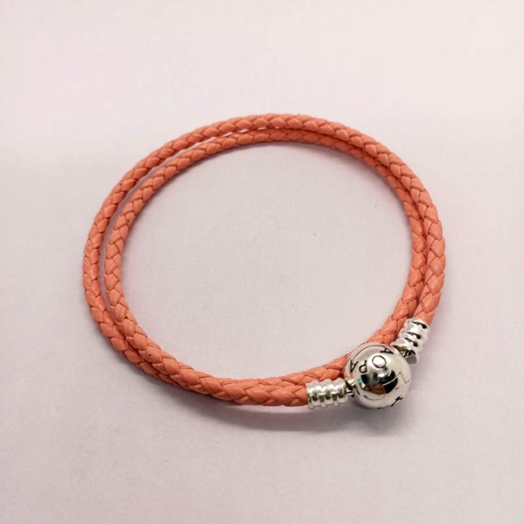 Pandora Bracelet BRAIDED LEATHER Pink MULTIPLE Size - Etsy