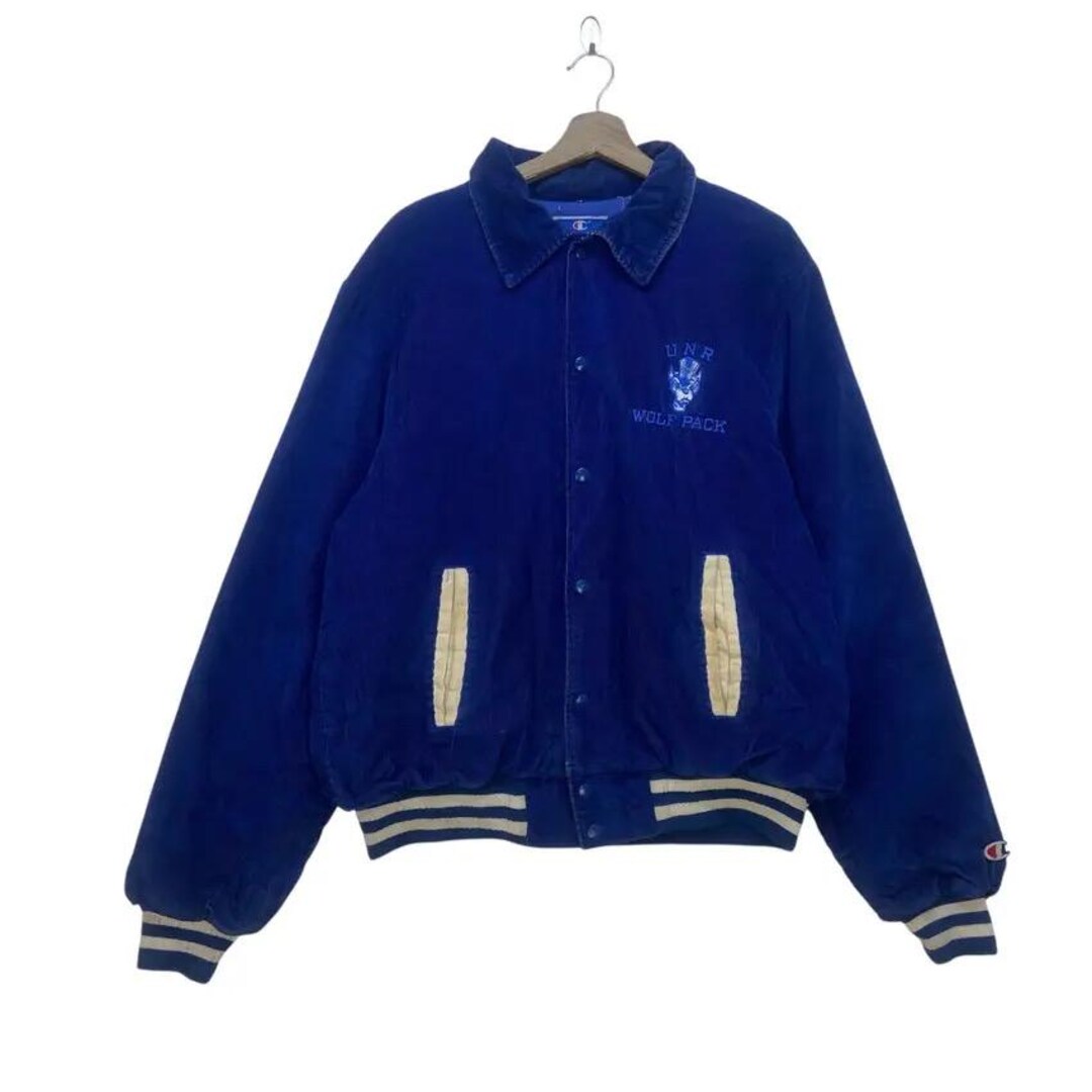 Vintage 90s Champion UNR Wolf Pack Made in USA Corduroy Bomber Style ...