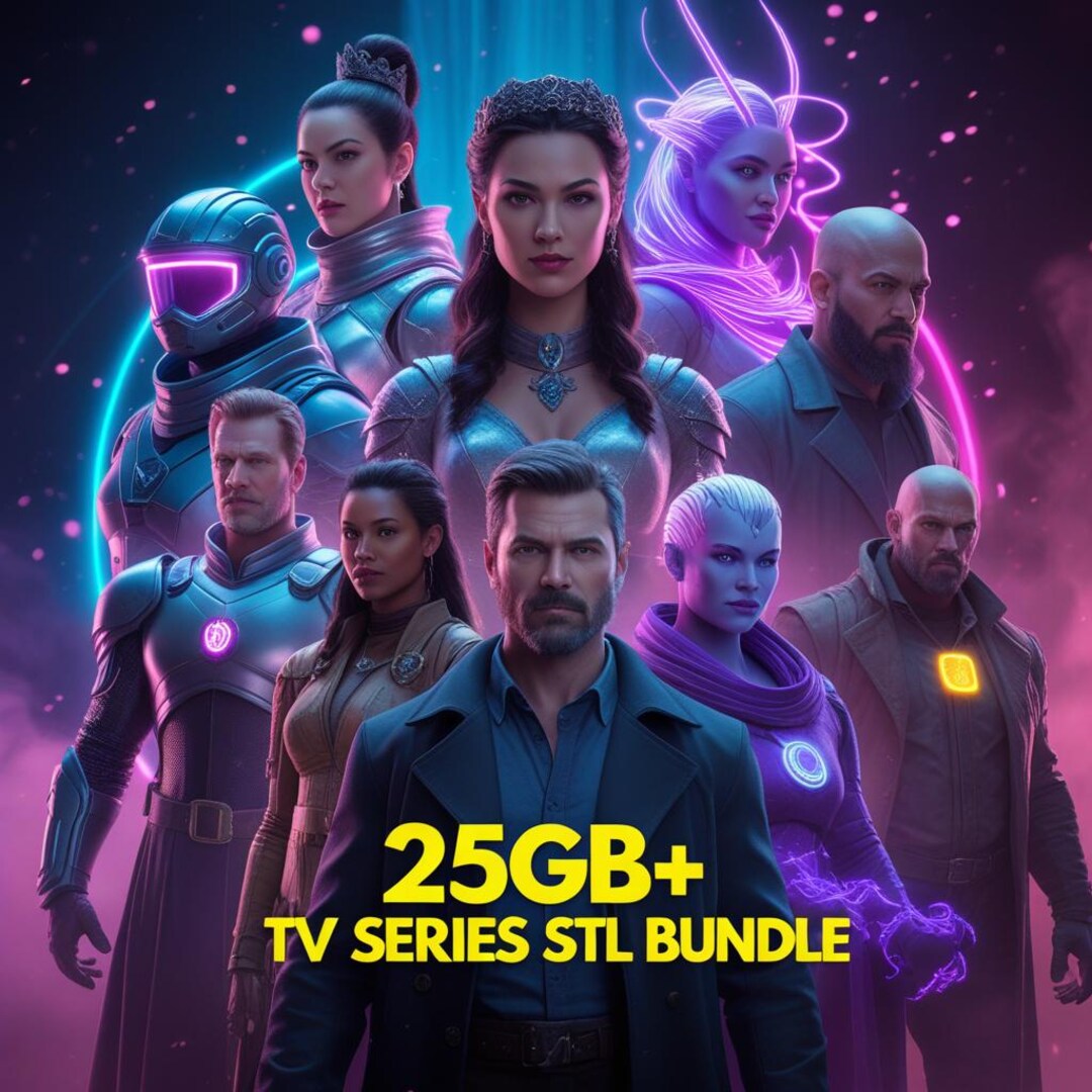 25GB+ TV Series STL Bundle | Printable Characters & Props Pack | 3D ...