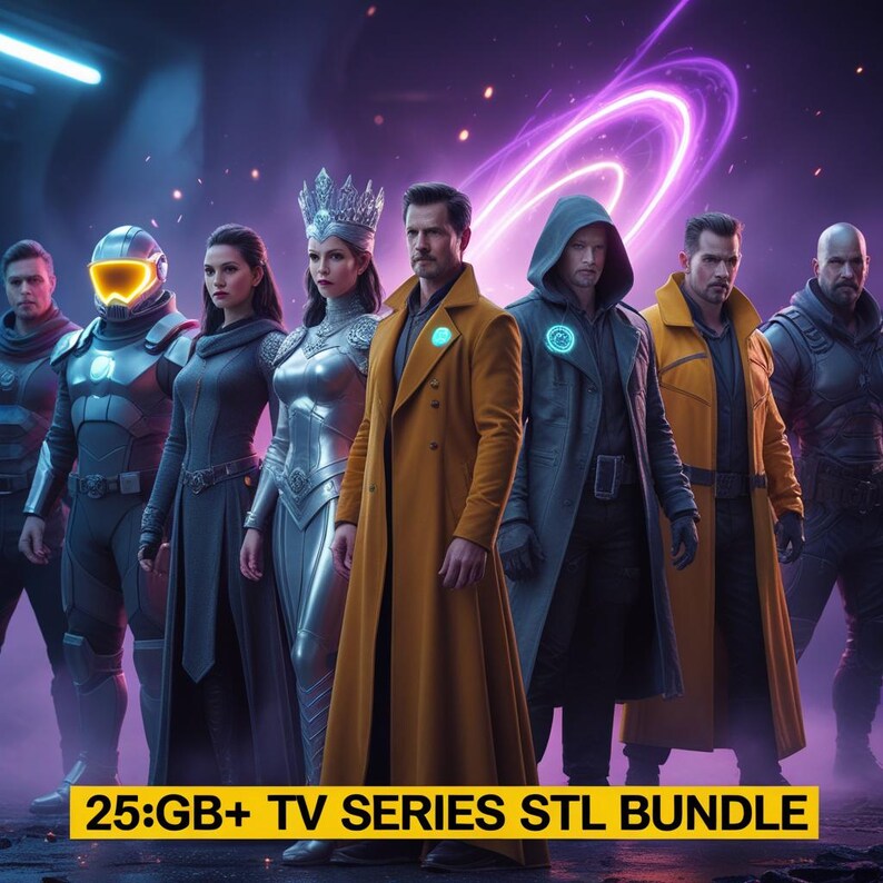 25GB+ TV Series STL Bundle | Printable Characters & Props Pack | 3D ...