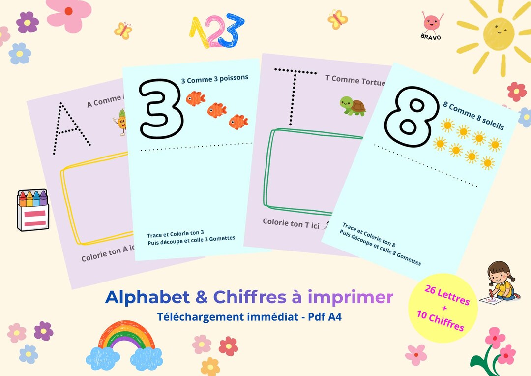 Printable Alphabet and Number Learning Sheets / Educational Activities ...
