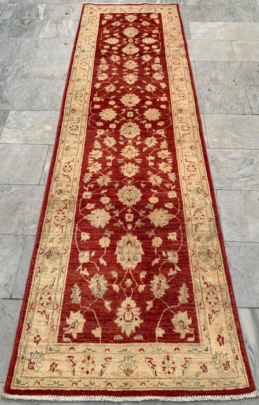 3x10 New Afghan Vegdye Chobi Runner Hand Knotted Runner Home Decor ...