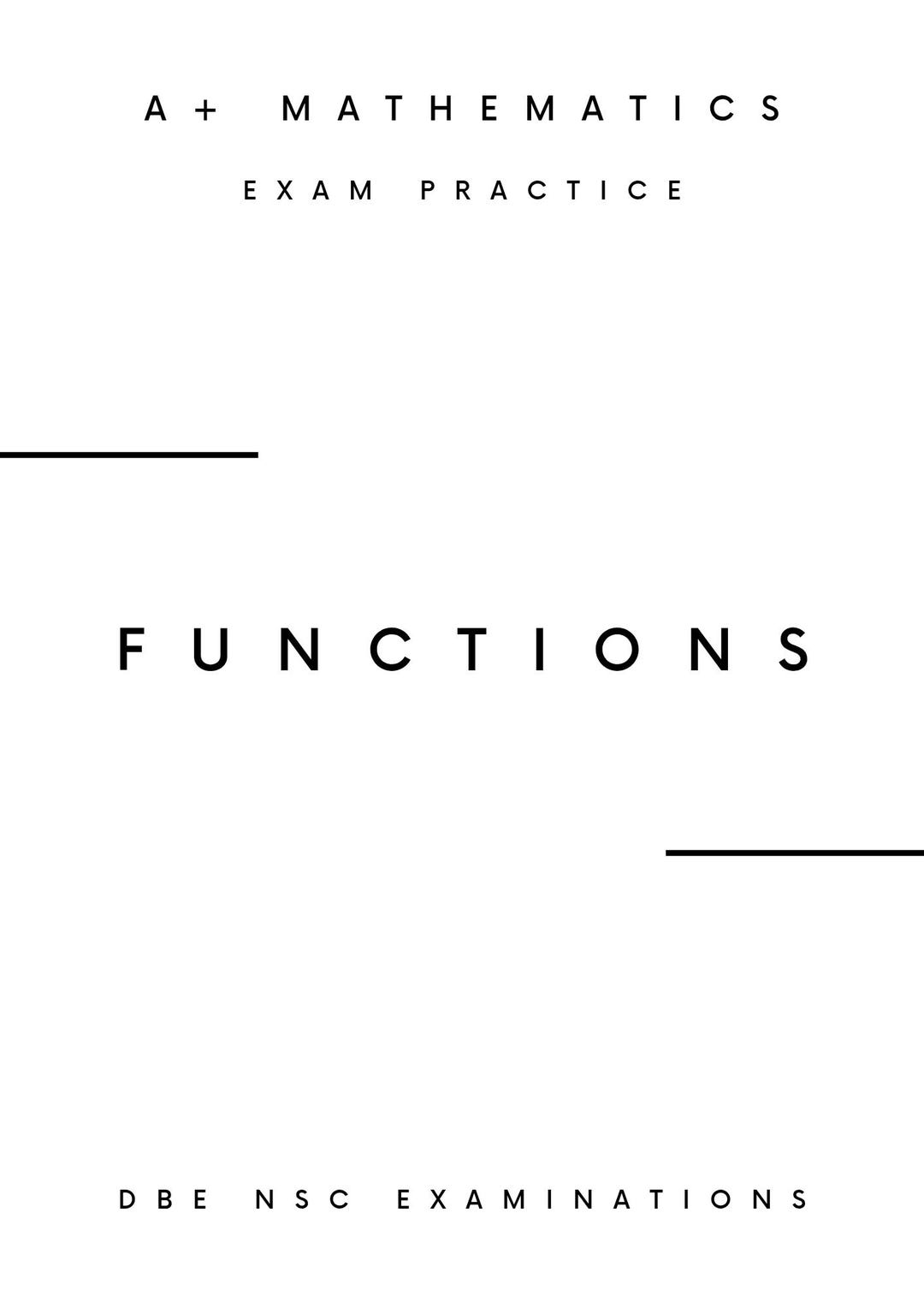 Grade 12 Mathematics Exam Practice: Functions, Inverse Functions - Etsy