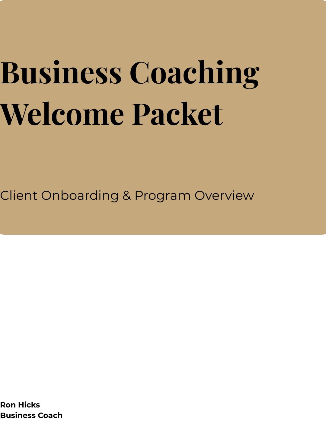 Wellness Coach Welcome Packet Canva Template | Client Onboarding ...