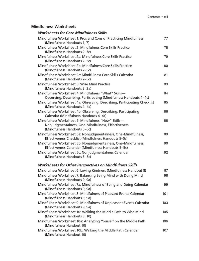 Buy Dialectical Behavior Therapy (DBT) Skills Training Handouts and ...