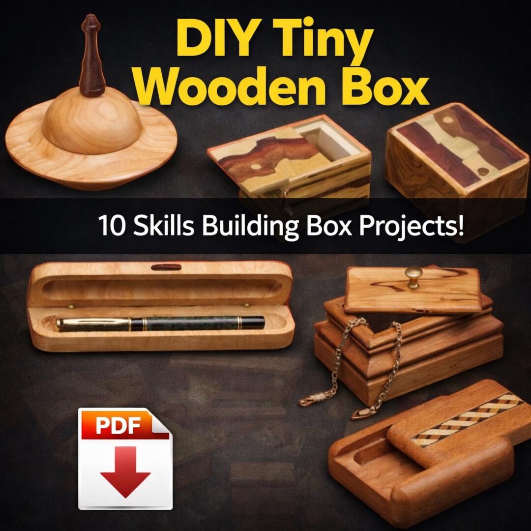 DIY Tiny Wooden Box: 10 Skills Building Box Projects! PDF Download! - Etsy