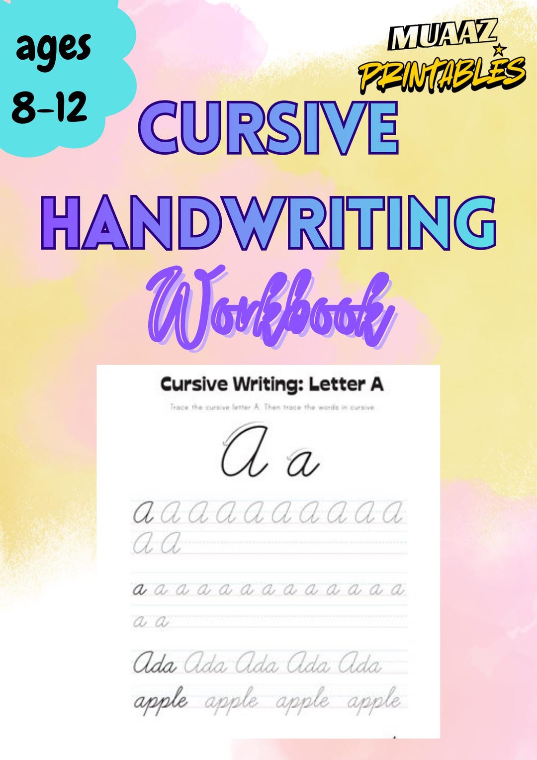 Cursive Letter Tracing Worksheets for Kids | A–Z Cursive Writing ...