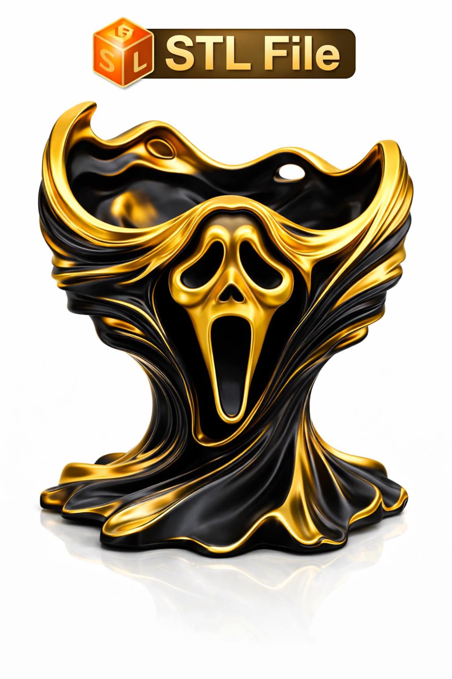 Ghost Face Horror Mask STL File – 3D Print Model, Halloween Decor ...