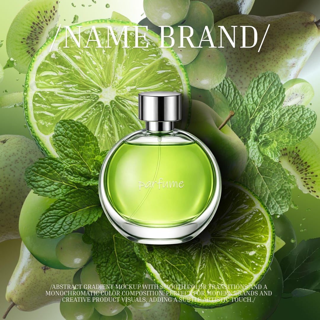 Fresh Citrus Perfume Mockup Template – Green Botanical Product Scene - Etsy