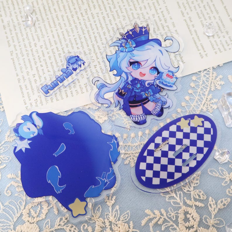 New Version Genshin Impact Furina Retro Series Acrylic Stand,acrylic ...