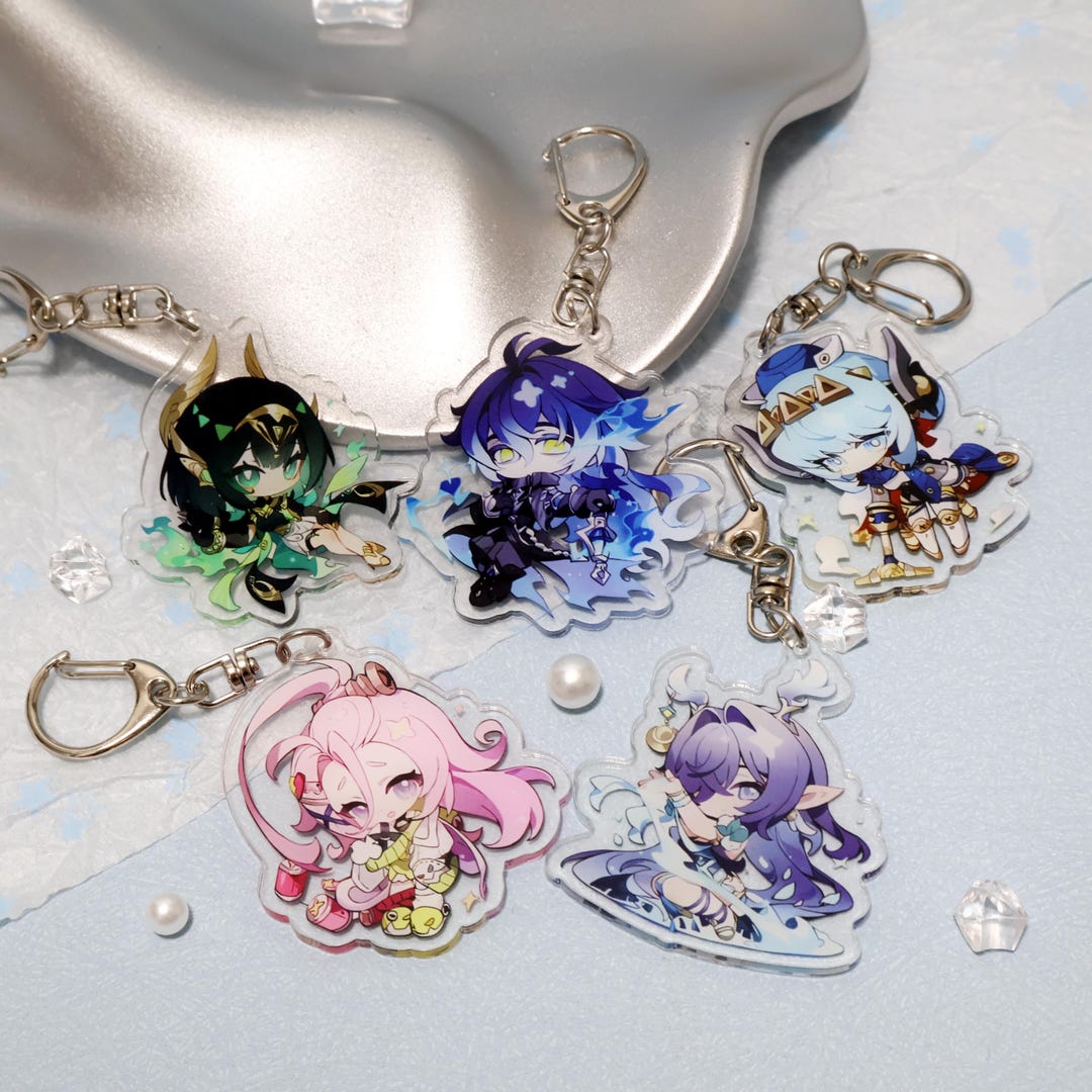 New Model Genshin Impact Acrylic Keychain | Retro Double-layer ...