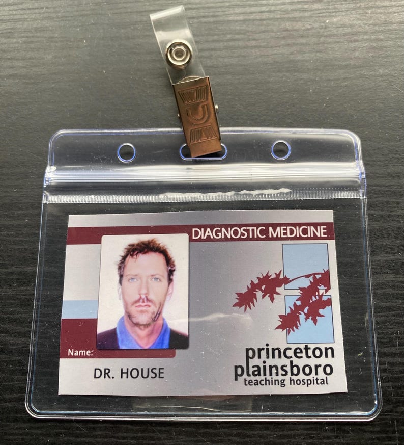 House MD, Replica ID Badges, for ALL Characters Perfect for Cosplays ...